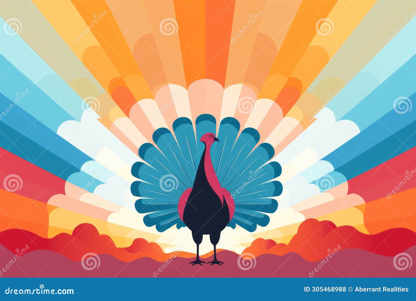Turkey Thanksgiving Vector Illustration Stock Illustration ...