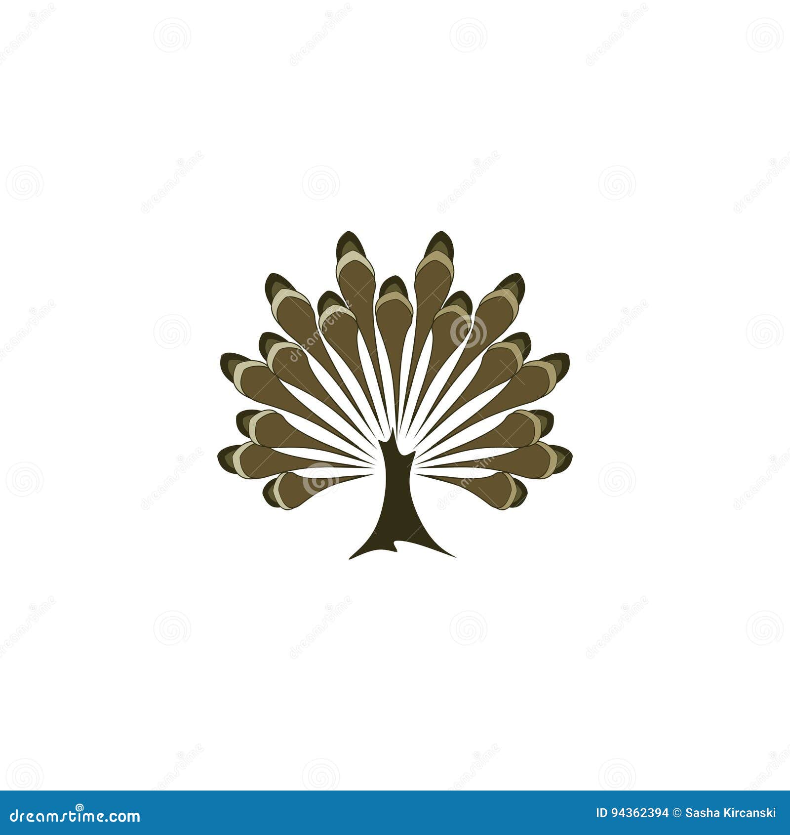 Turkey Tree Vector Illustration Stock Vector - Illustration of ...
