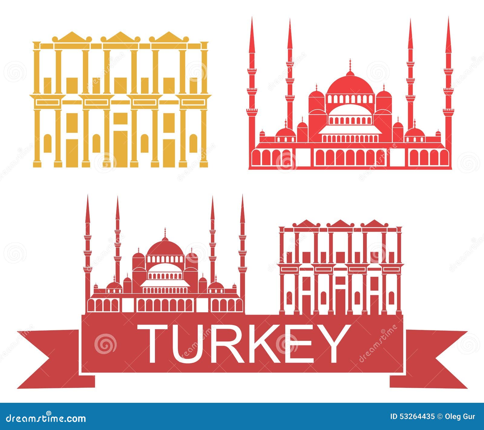 Turkey stock vector. Illustration of traditional, istanbul - 53264435