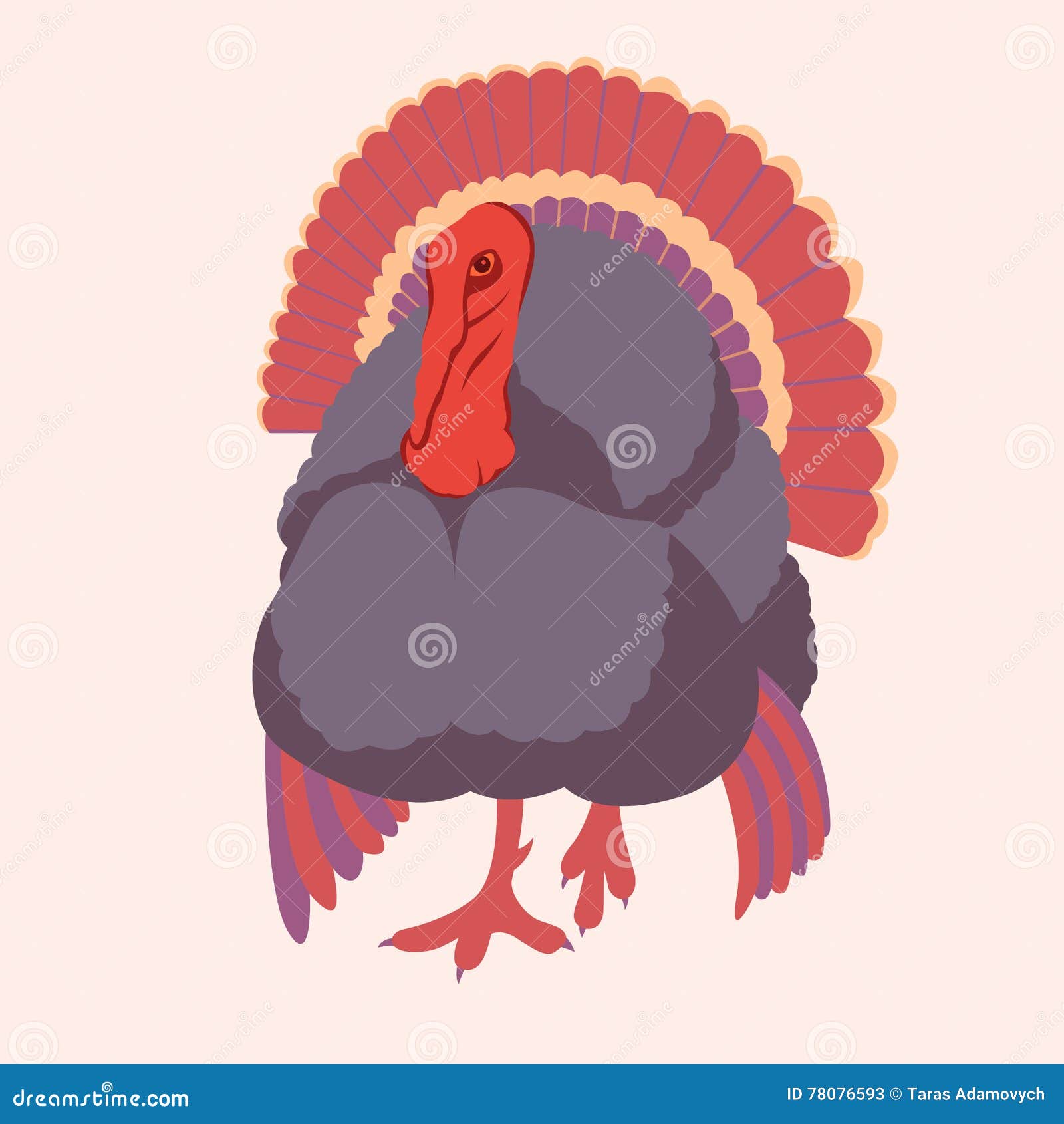 Turkey vector style Flat stock vector. Illustration of holiday - 78076593