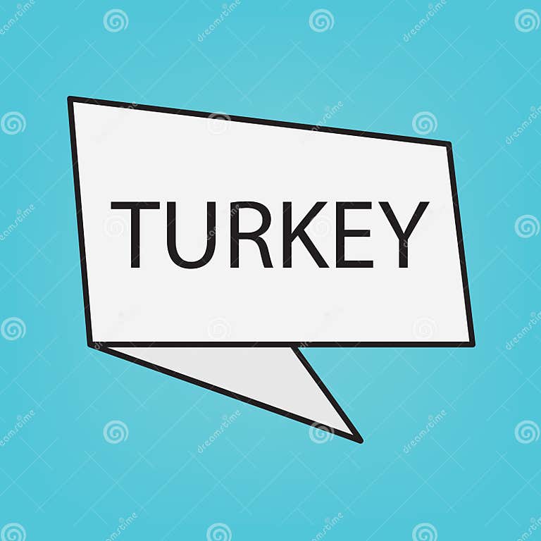 Turkey word on a sticker stock vector. Illustration of vacation - 129169661