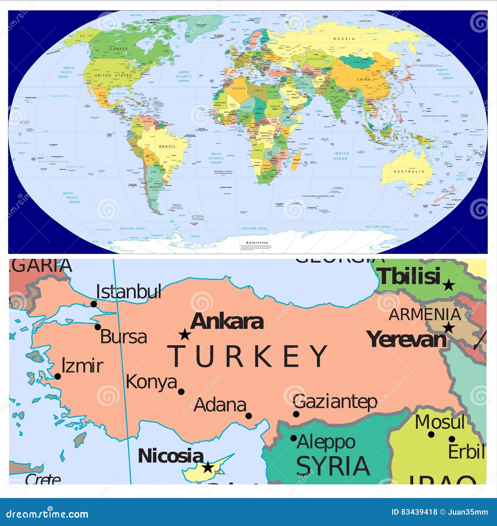 Turkey & World stock illustration. Illustration of chile - 83439418