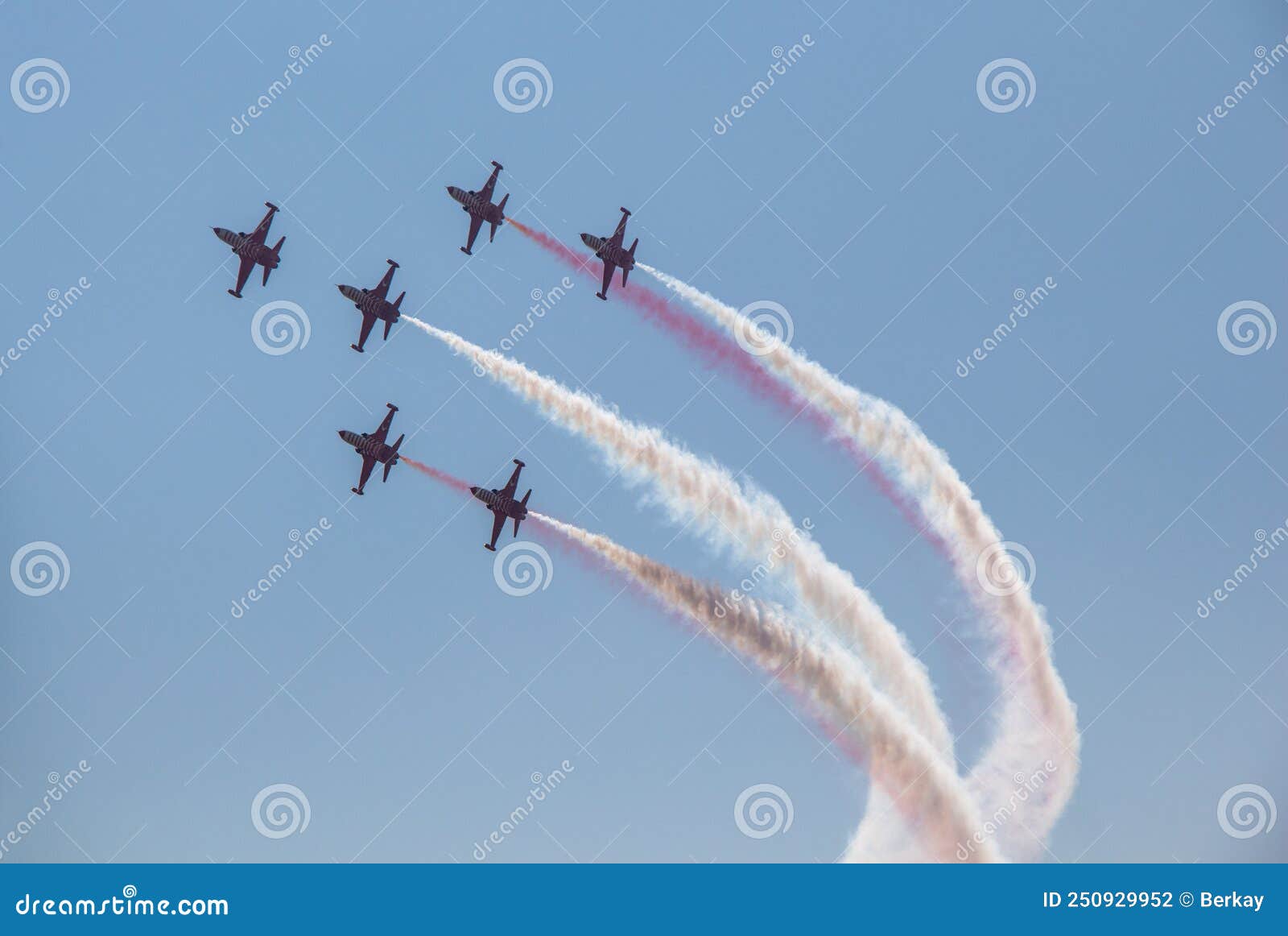 Turkish Air Force Demonstration Team Performance Stock Photo - Image of ...