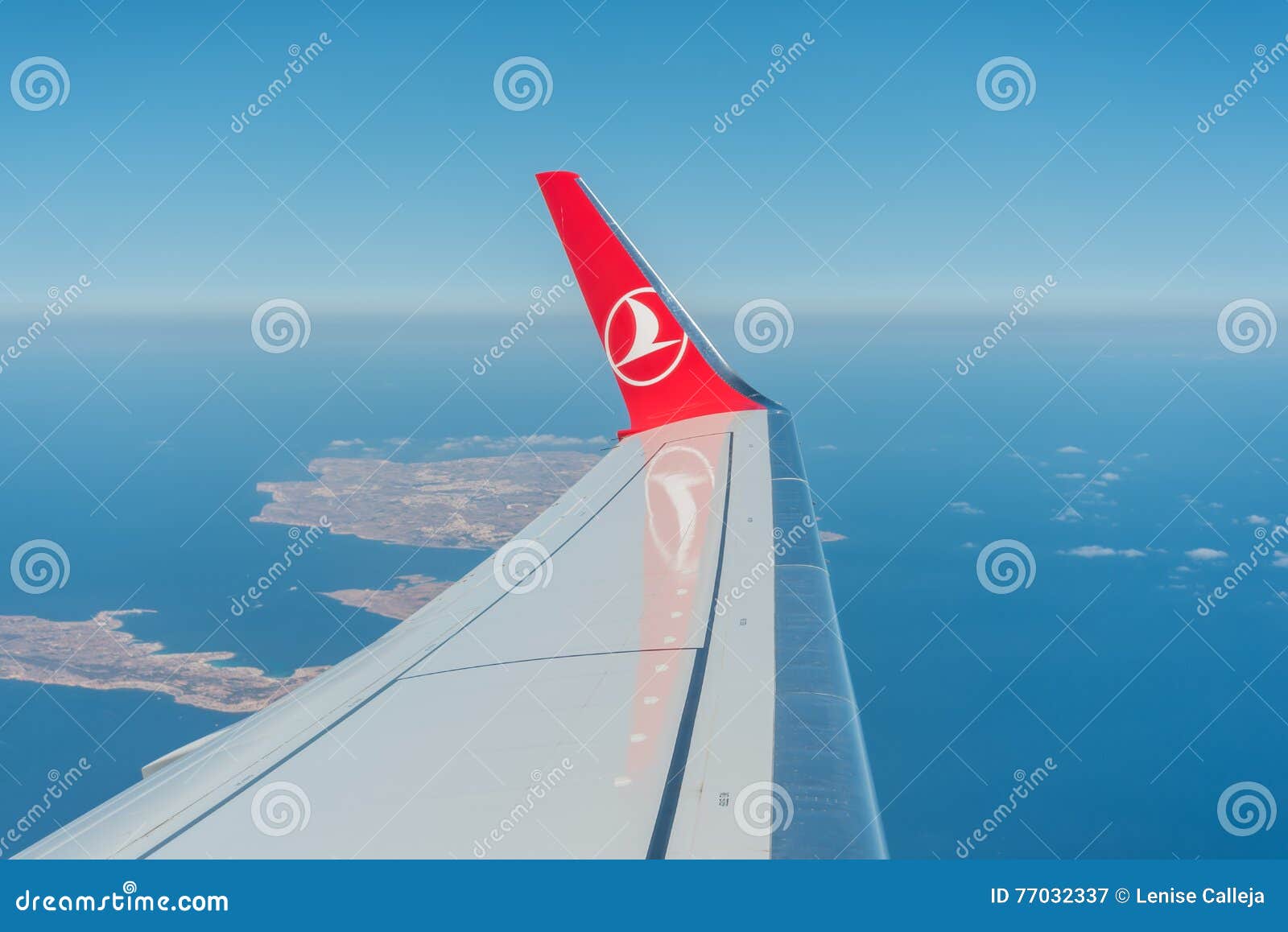 Turkish Airlines Flying Over the Maltese Islands Editorial Photography ...