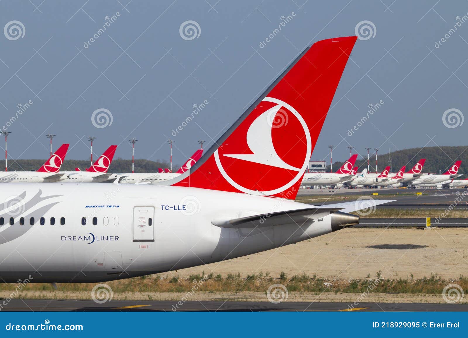 Turkish Airlines Tail Logo editorial image. Image of airliner - 218929095