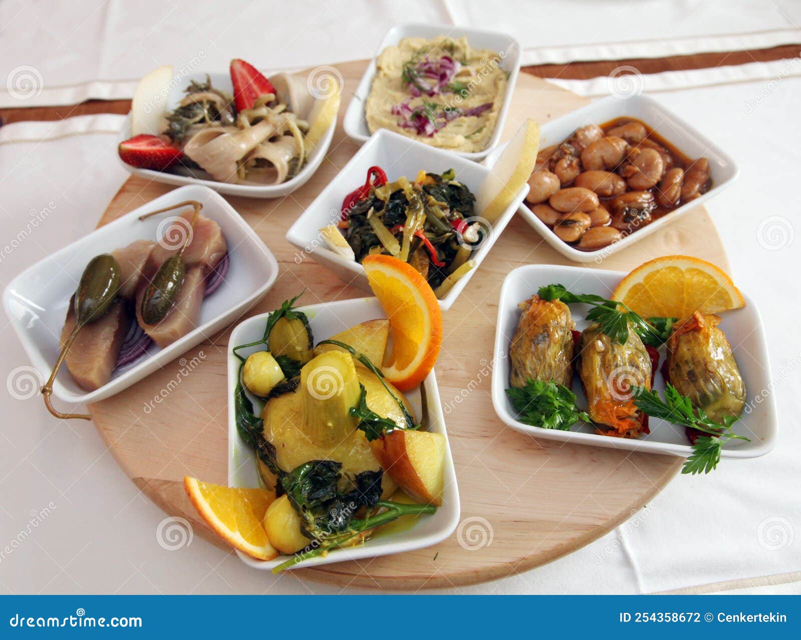 Turkish appetizer foods stock photo. Image of cooked - 254358672