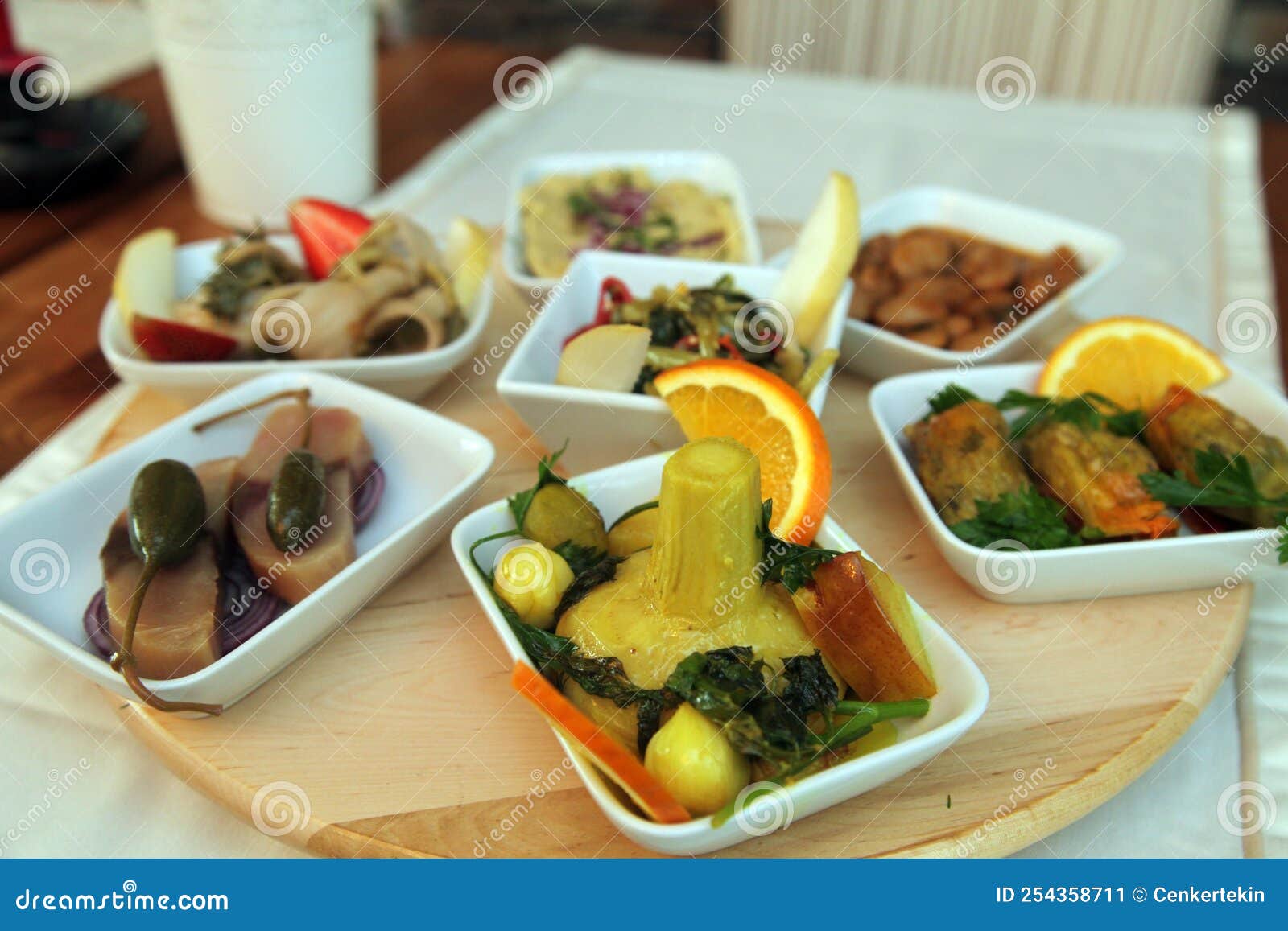 Turkish appetizer foods stock image. Image of garnish - 254358711