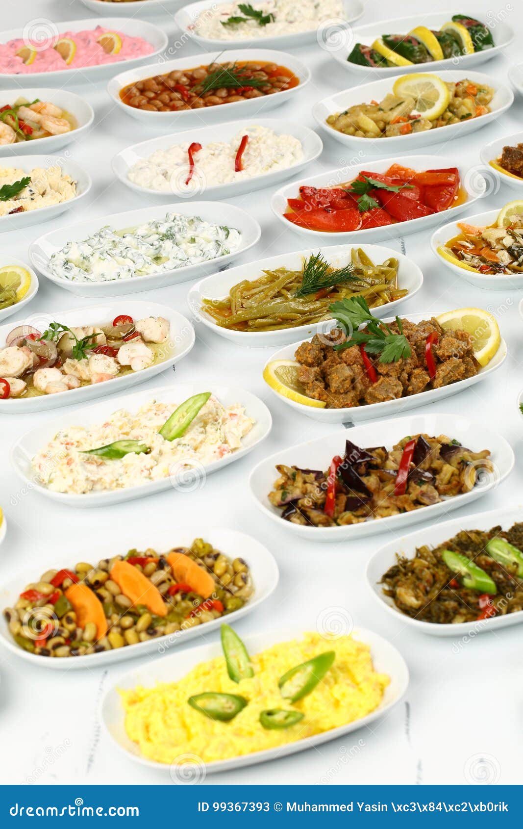 Turkish appetizers stock image. Image of bean, cream - 99367393