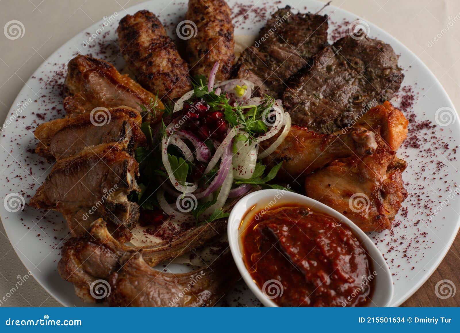 Turkish and Arabic Traditional Kebab Stock Photo - Image of barbecue ...