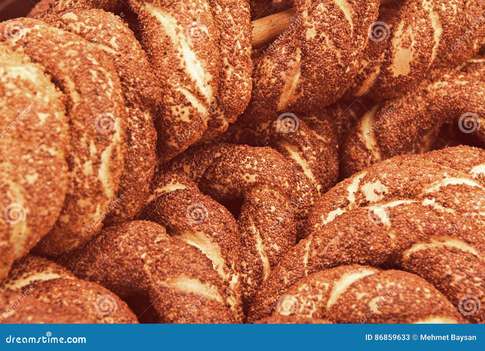 Turkish Bagel Bread Called Simit in Istanbul Stock Image - Image of ...