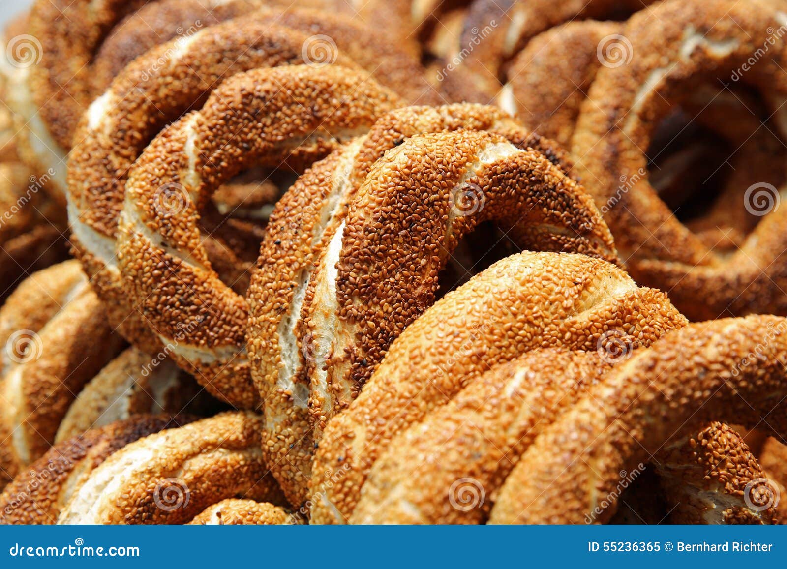 Turkish Bagel - Simit stock image. Image of healthy, selling - 55236365