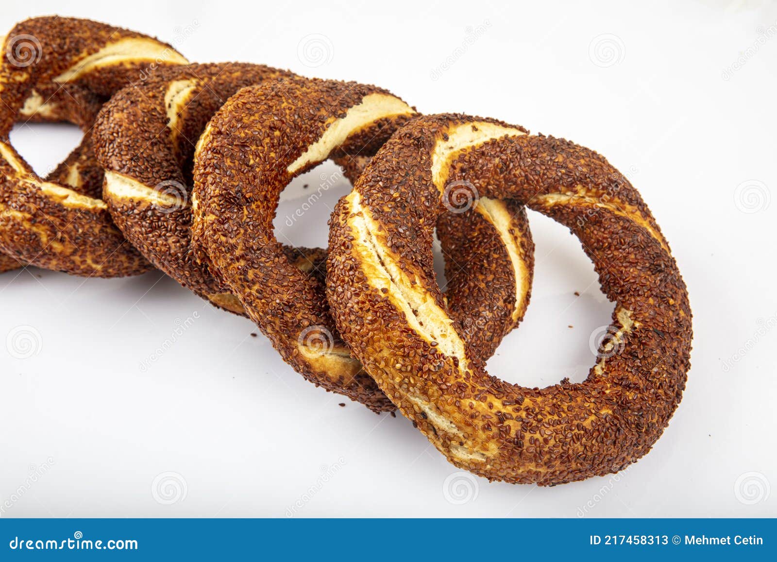 Turkish Bagel; Simit, Gevrek. Turkish Bagel Simit on Isolated ...