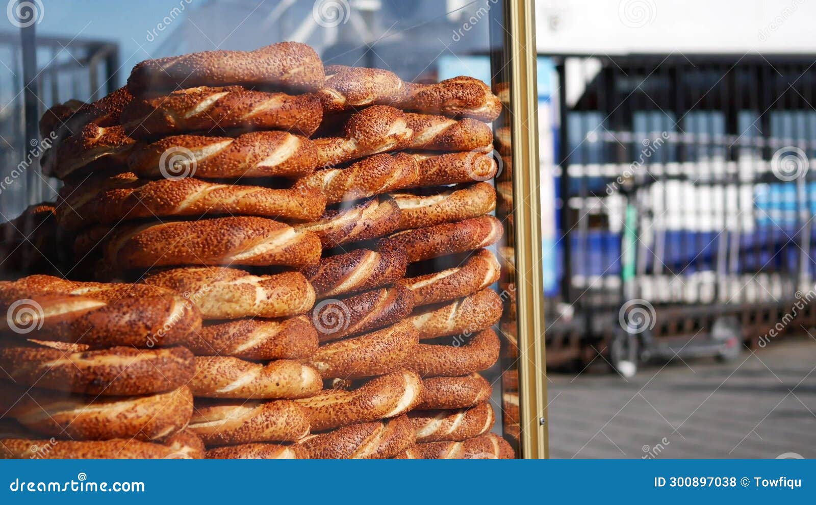 Turkish Bagel Simit Selling in a Van Stock Footage - Video of people ...