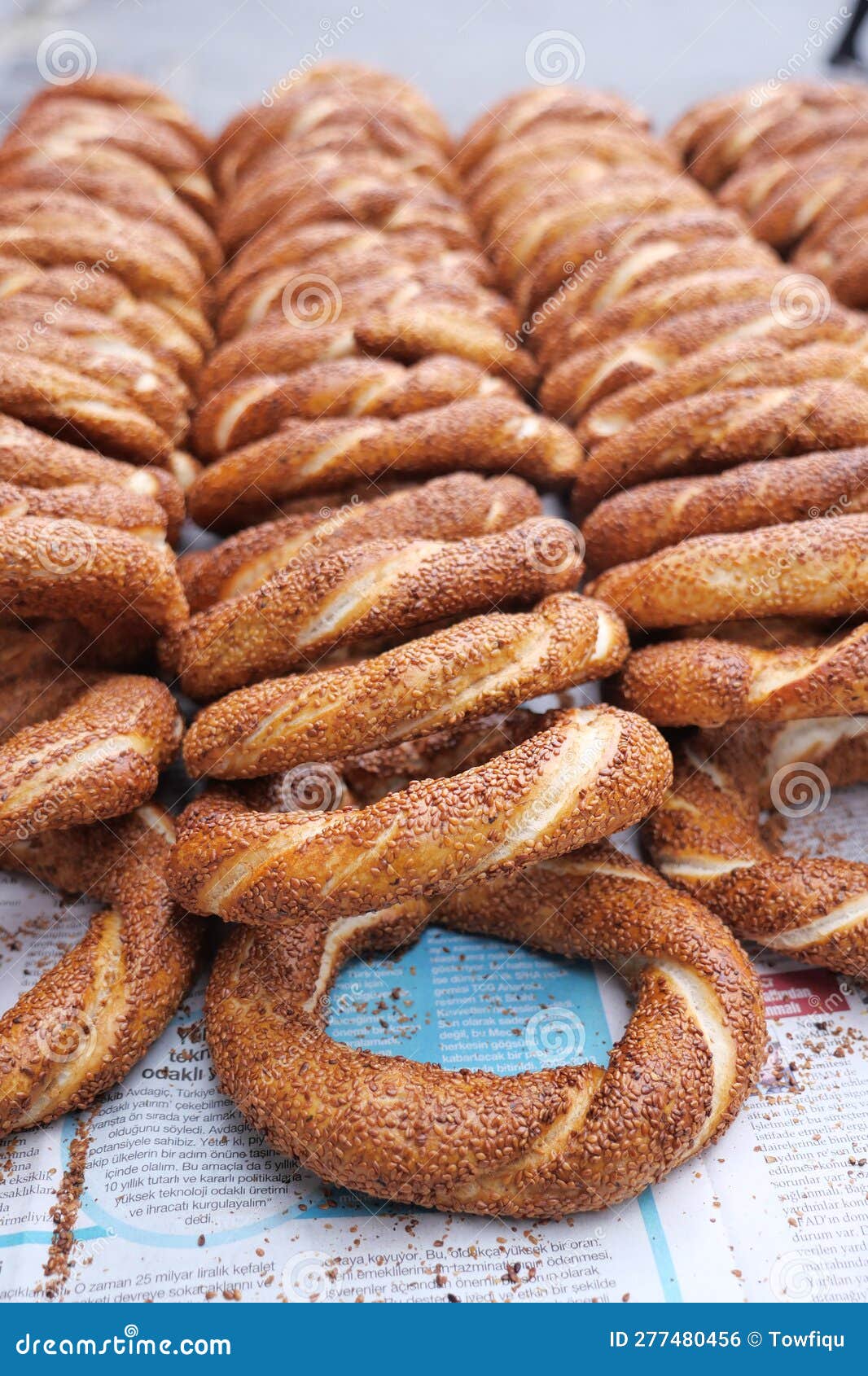 Turkish Bagel Simit on Table Stock Photo - Image of roll, turkish ...