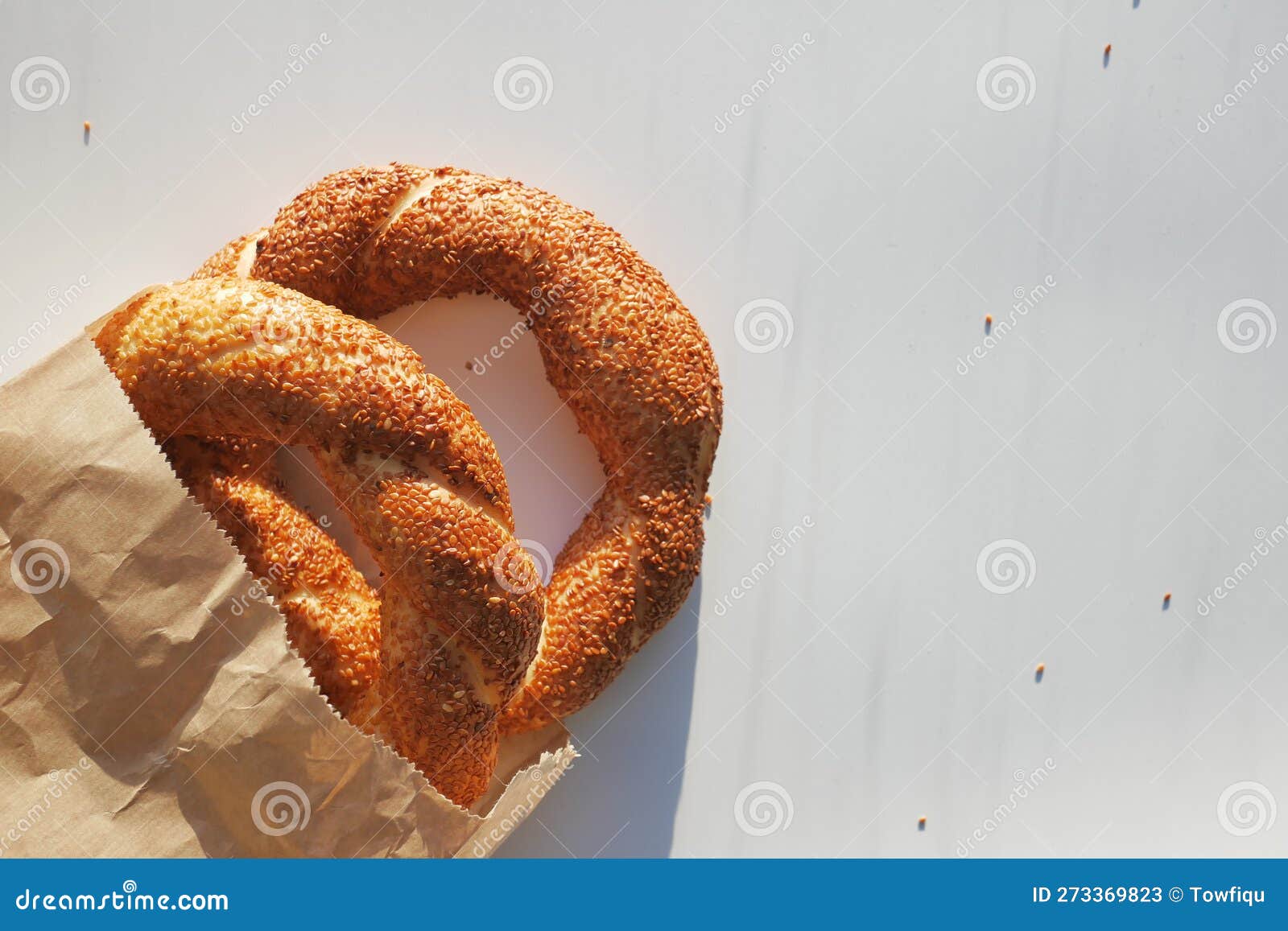 Turkish Bagel Simit on White Background Stock Image - Image of culture ...