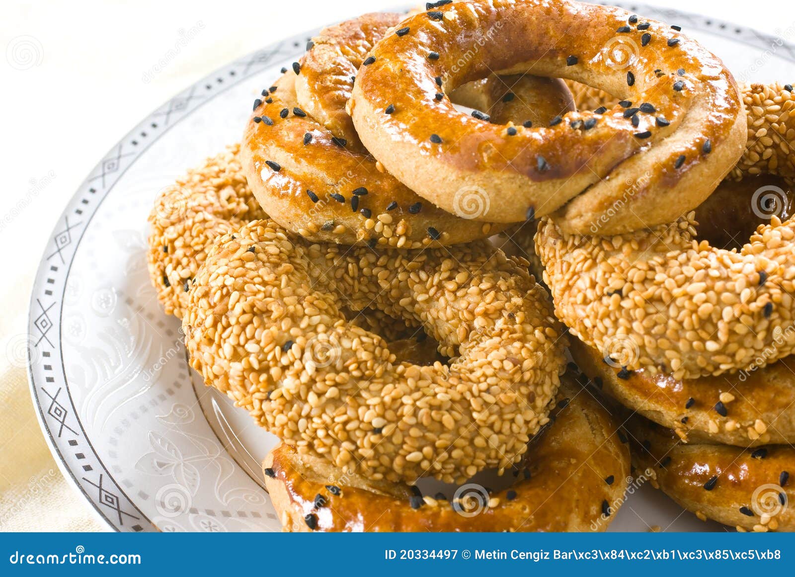 Turkish bagels with sesame stock image. Image of turkish - 20334497