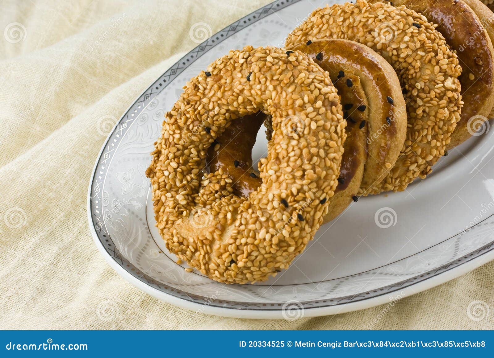 Turkish bagels with sesame stock image. Image of turkish - 20334525