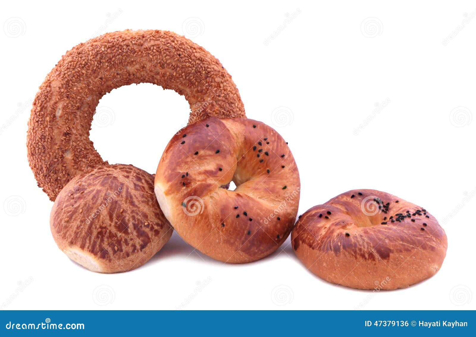 Turkish Bagels. ( Simit,pogaca and Acma ) Stock Photo - Image of ring ...