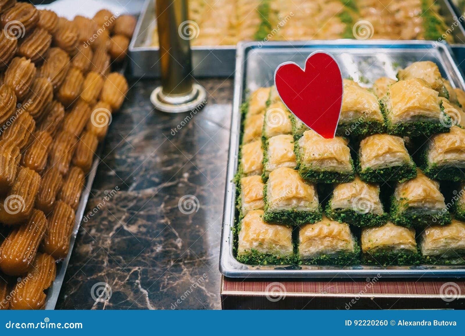 Turkish Baklava at the Counter Stock Photo - Image of delight, turkish ...