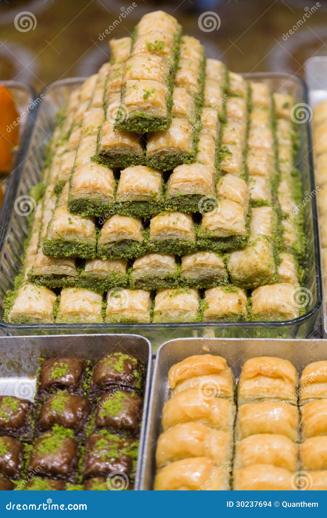 Turkish Baklava stock photo. Image of pistachio, dessert - 30237694