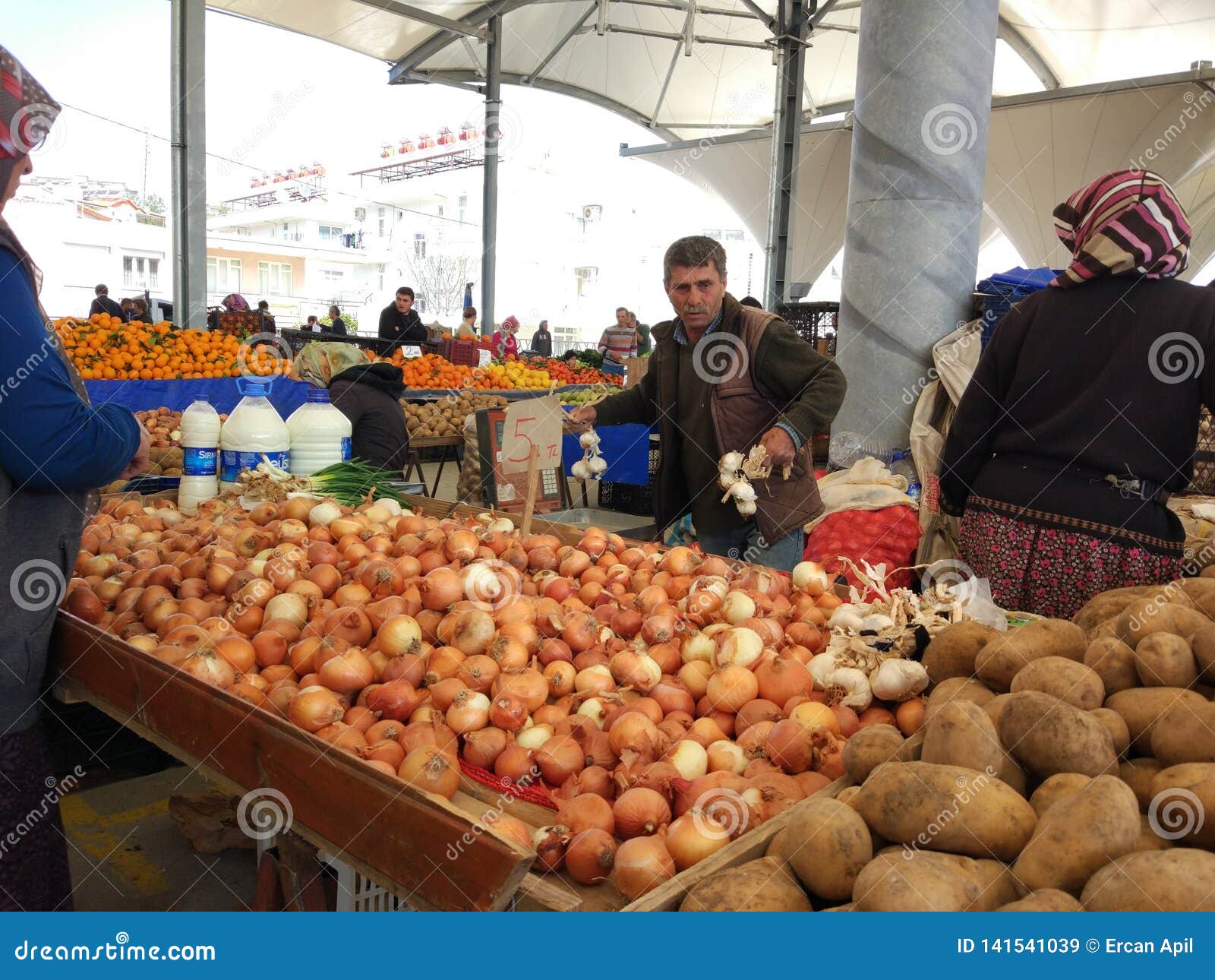 Turkish Bazaar Fruit and Vegetable Stall Editorial Stock Image - Image ...