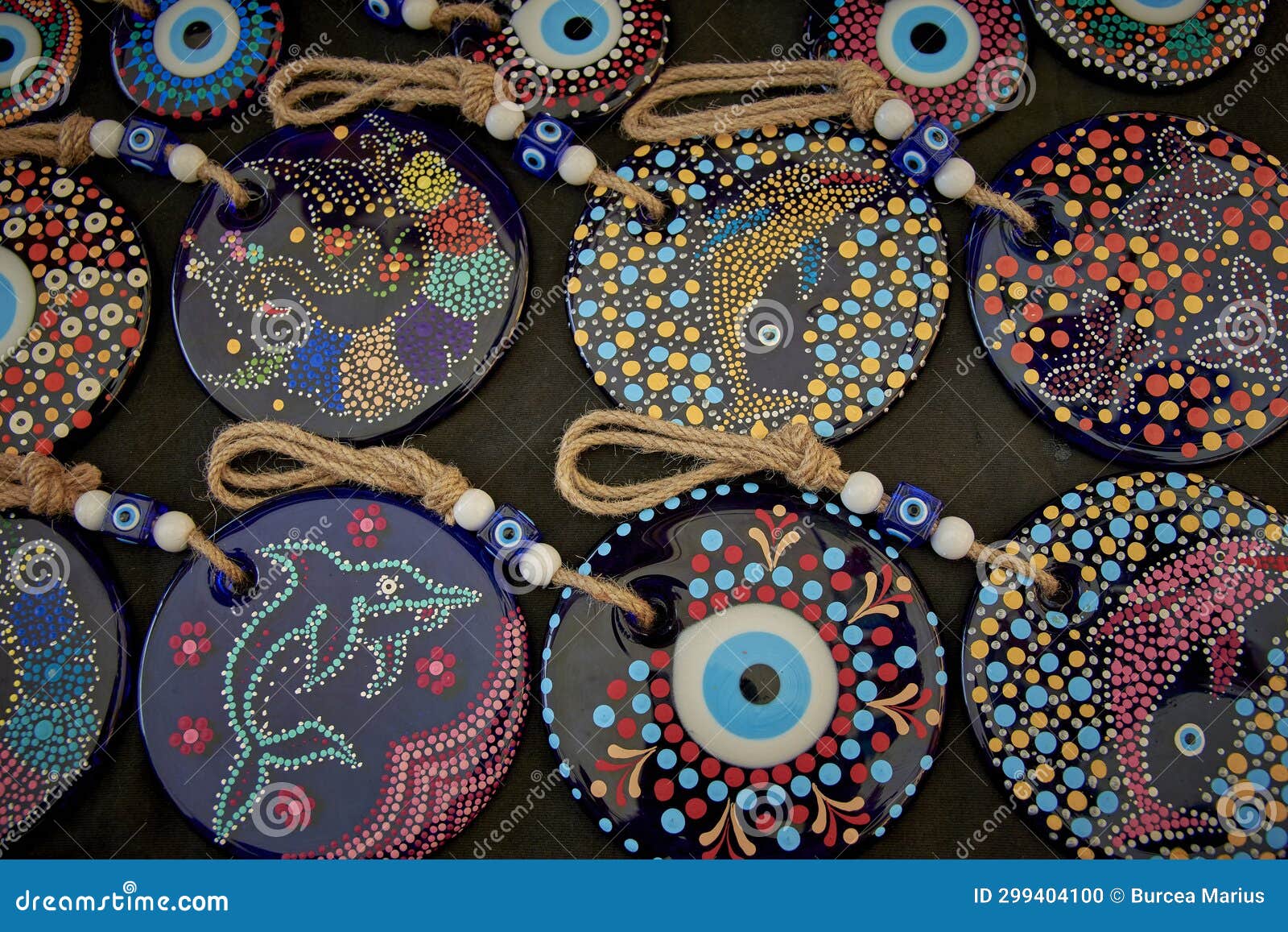 The Turkish Blue Eye - Evil Eye Stock Photo - Image of multicolored ...