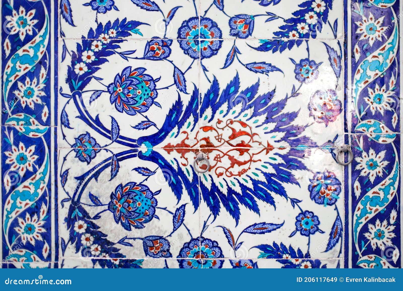 Turkish Blue Tile stock image. Image of ornamental, tradition - 206117649