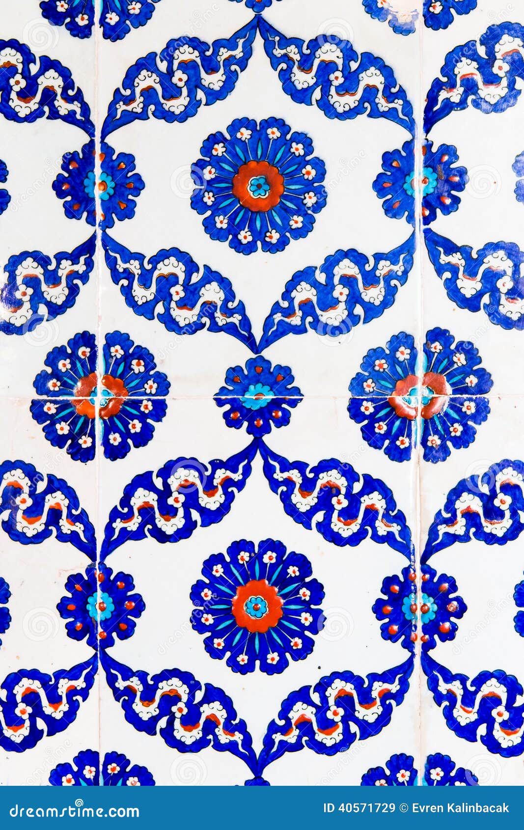 Turkish Blue Tile stock image. Image of decor, blue, background - 40571729
