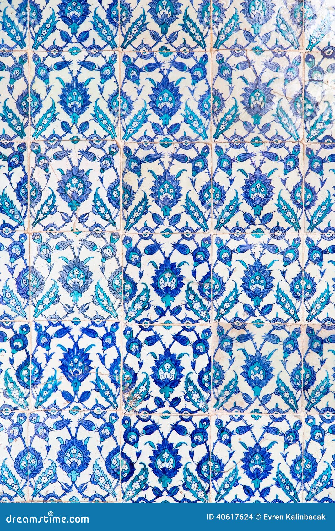 Turkish Blue Tile stock photo. Image of decor, figure - 40617624