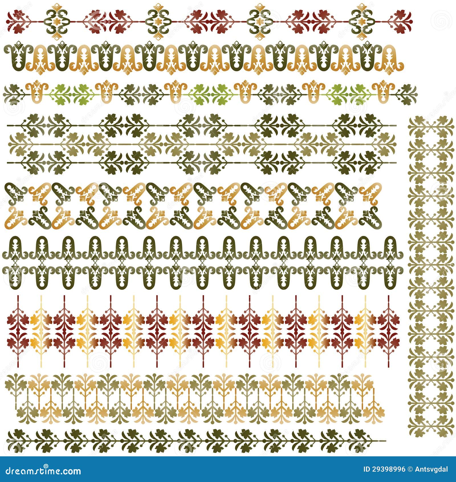 Turkish border01 stock vector. Illustration of brown - 29398996