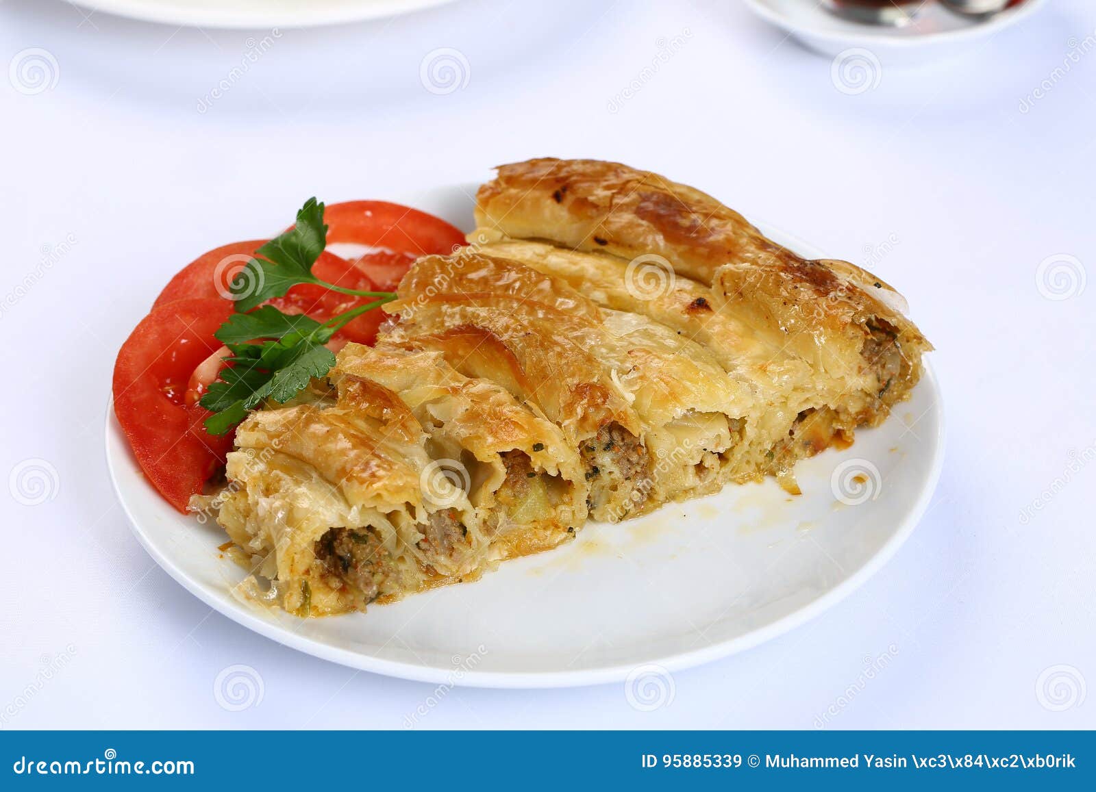 Turkish Borek - Kol Boregi stock image. Image of appetizer - 95885339