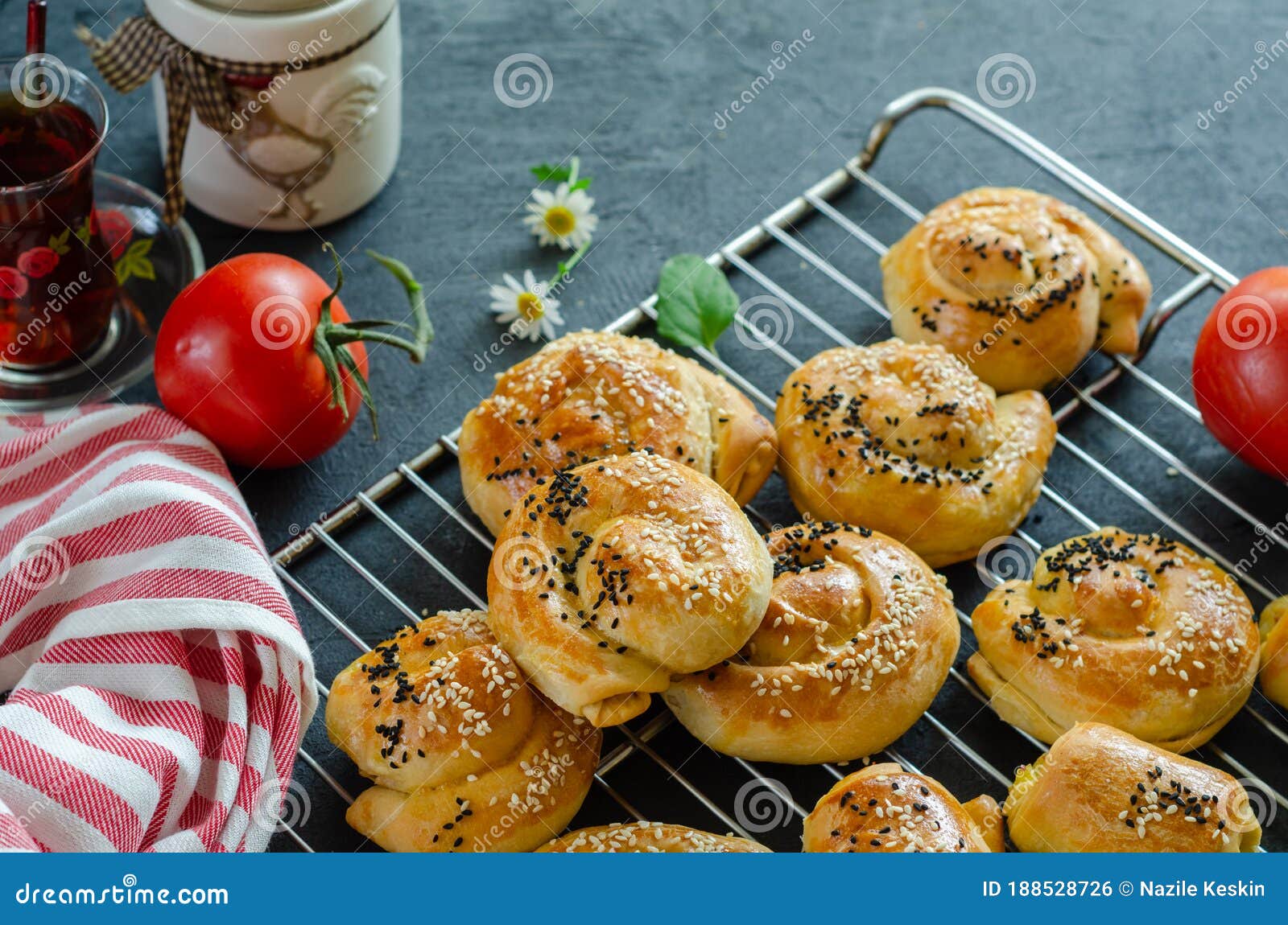 Turkish borek on the table stock photo. Image of potato - 188528726