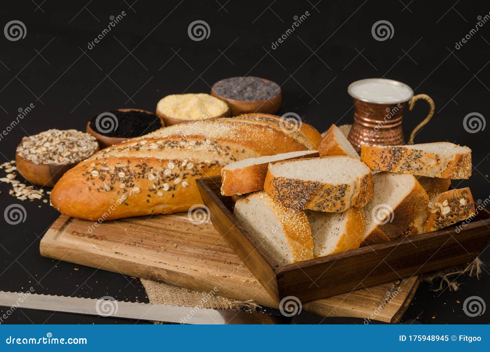 Turkish Bread from Turkish Cuisine Stock Image - Image of ekler, borek ...