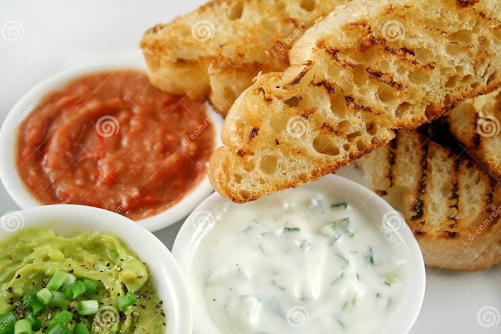 Turkish Bread and Dips 1 stock image. Image of buffet - 4083225
