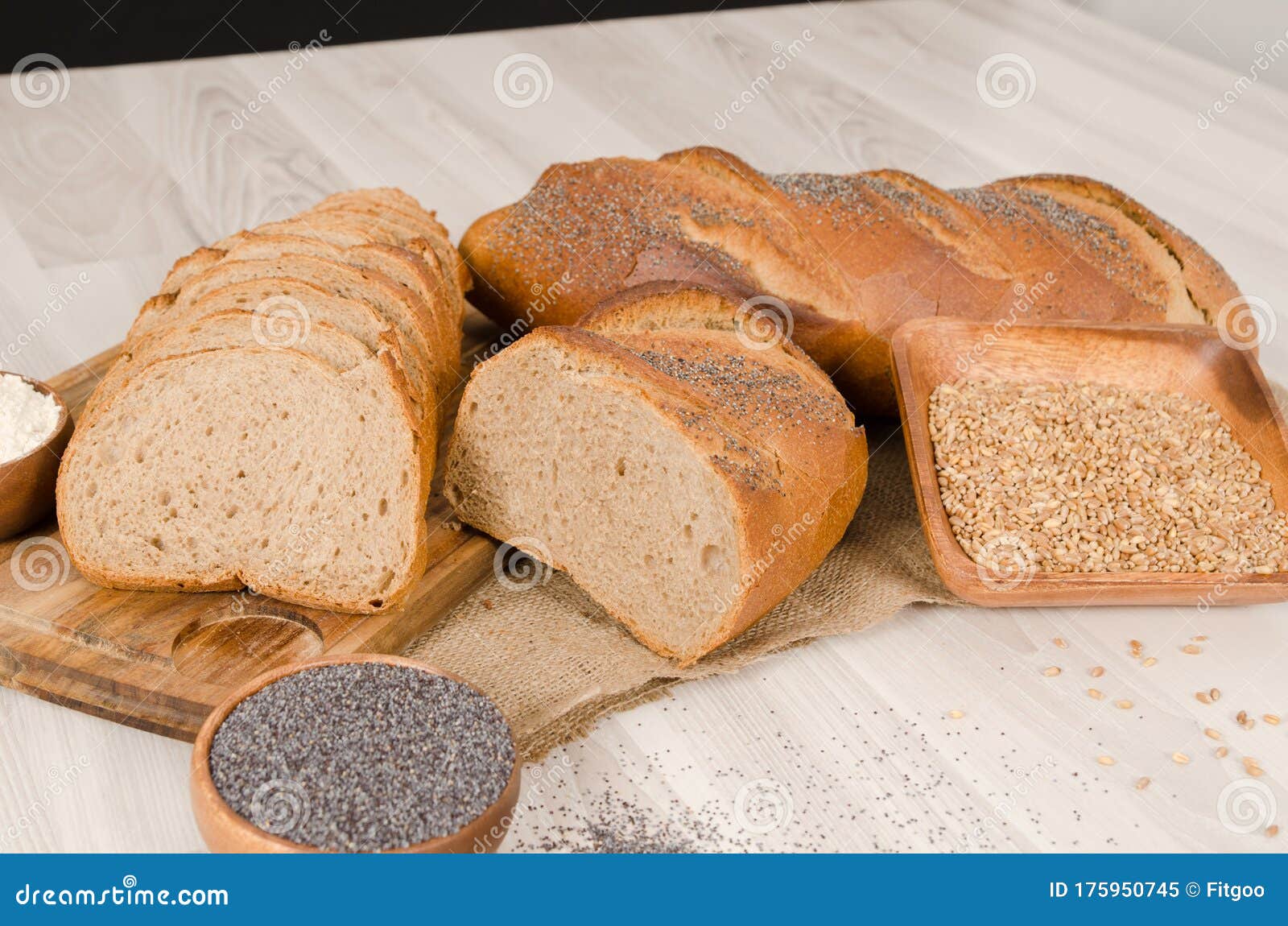 Turkish Bread from Turkish Cuisine Stock Image - Image of bread, board ...