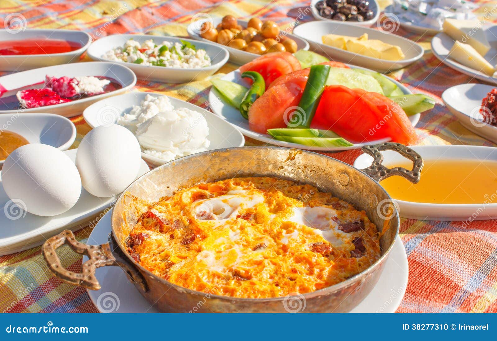 Turkish breakfast stock photo. Image of cucumber, horizontal - 38277310