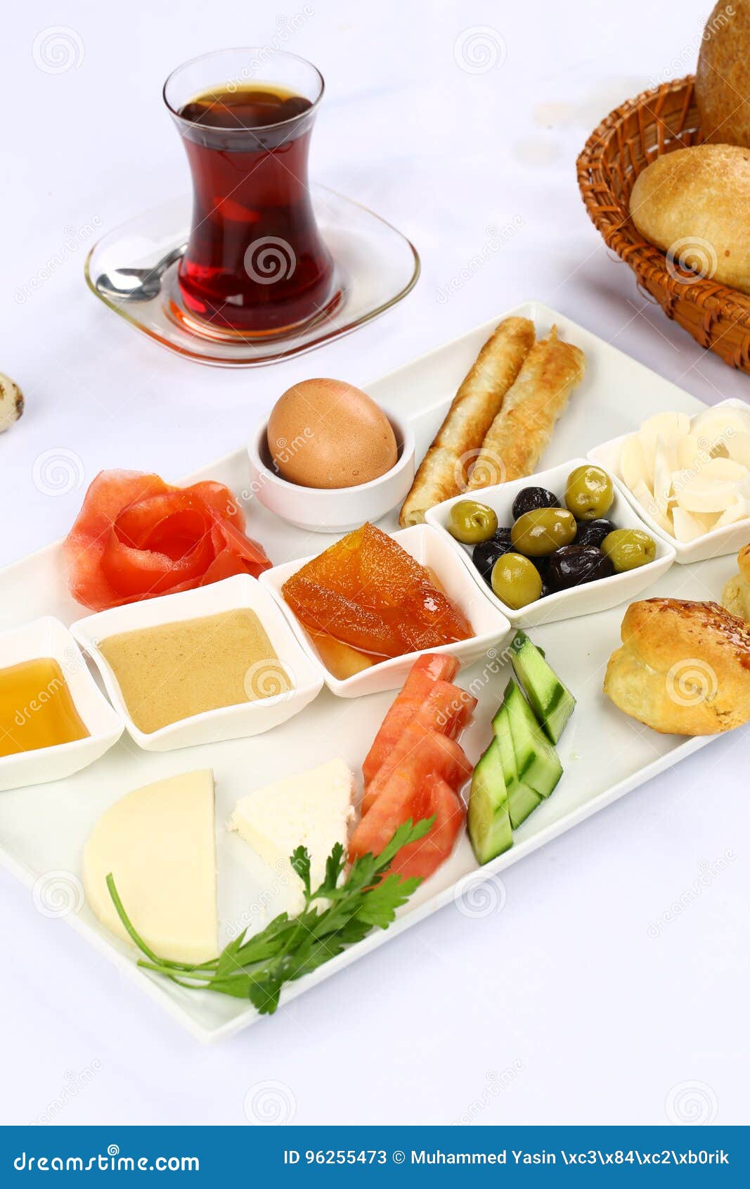 Turkish Breakfast Plate stock image. Image of east, bakery - 96255473
