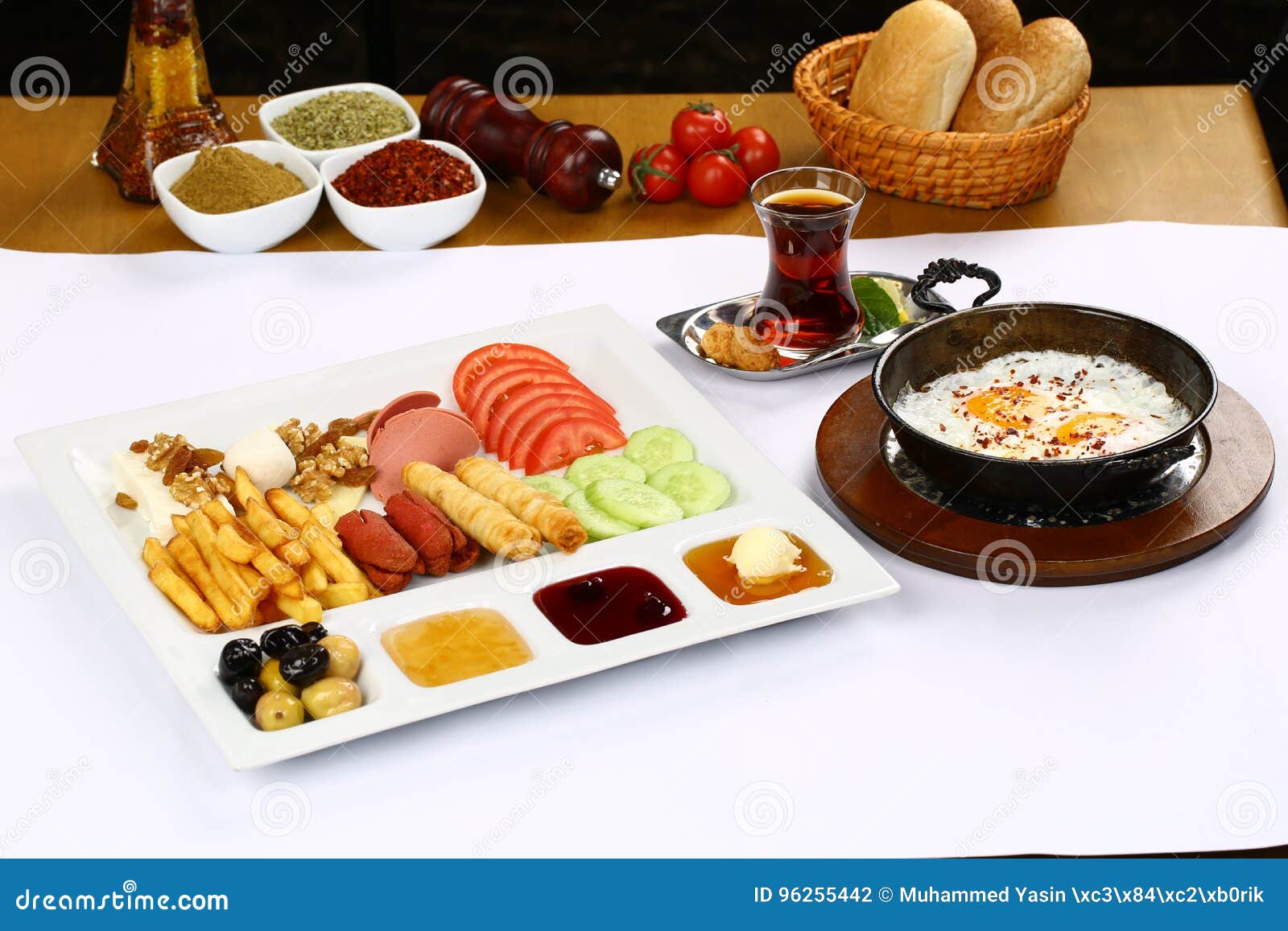 Turkish Breakfast Table stock photo. Image of fried, appetizer - 96255442