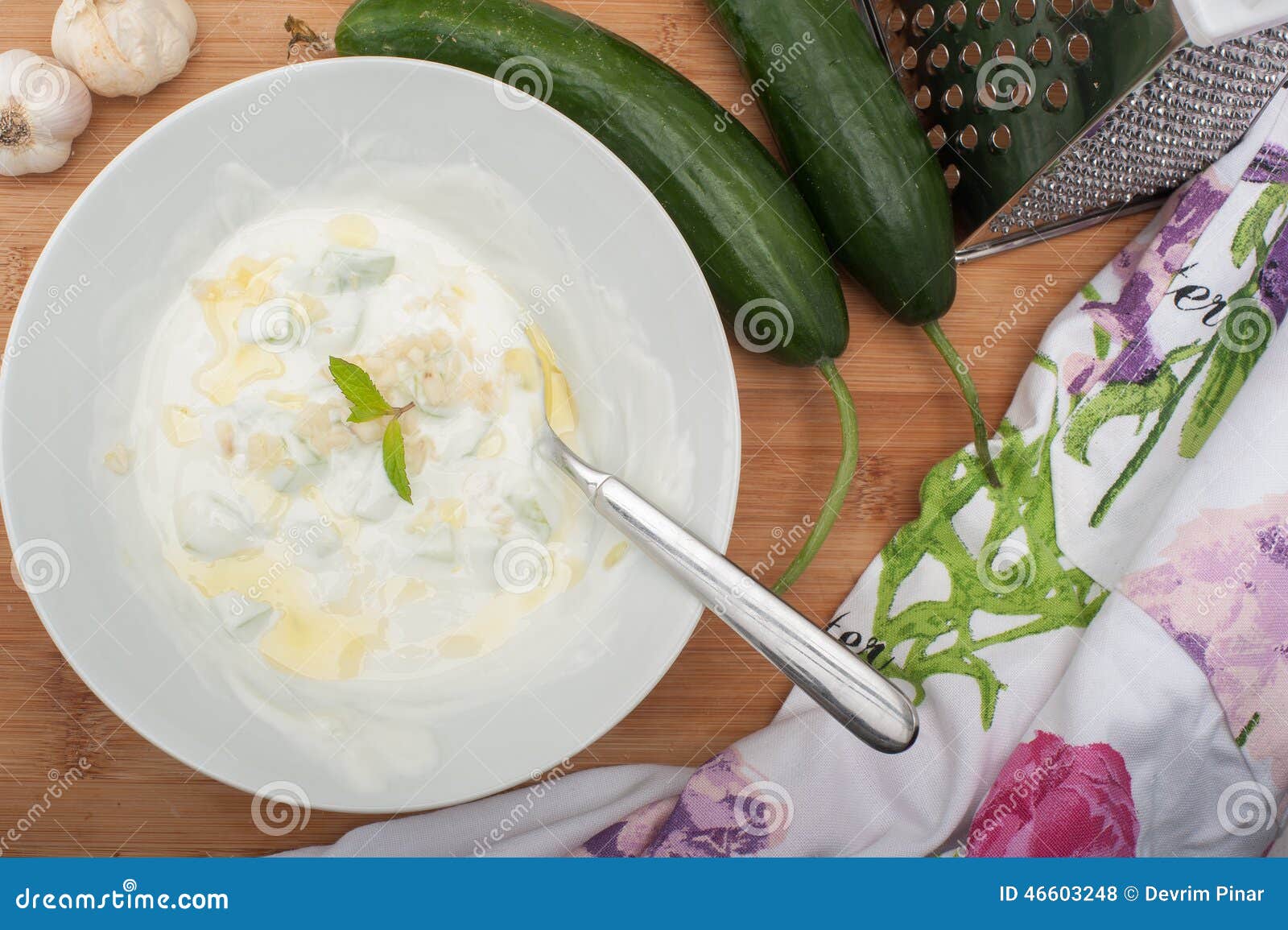 Turkish Cacik stock photo. Image of traditional, yoghurt - 46603248