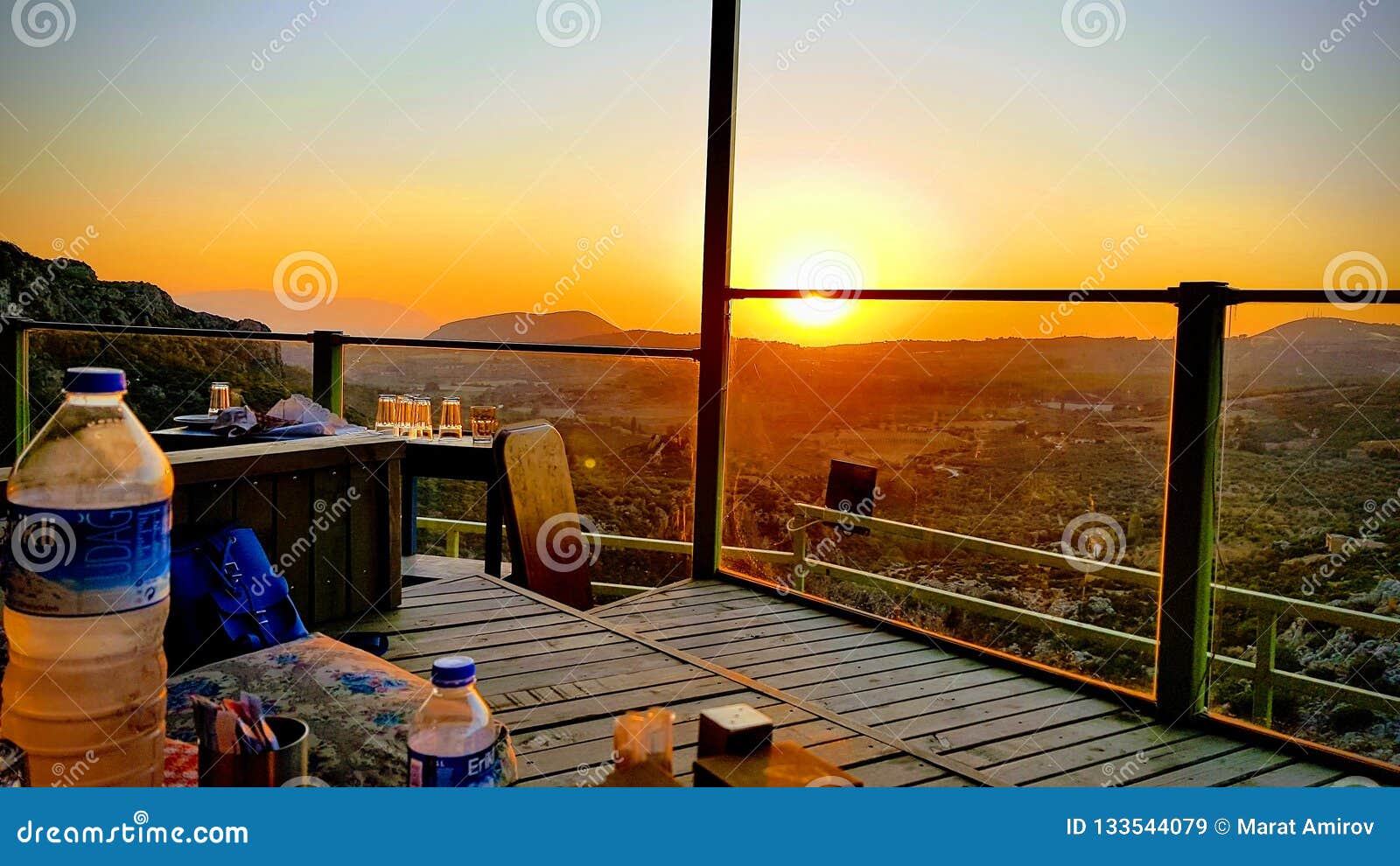 Sunset from balcony editorial stock image. Image of turkish - 133544079