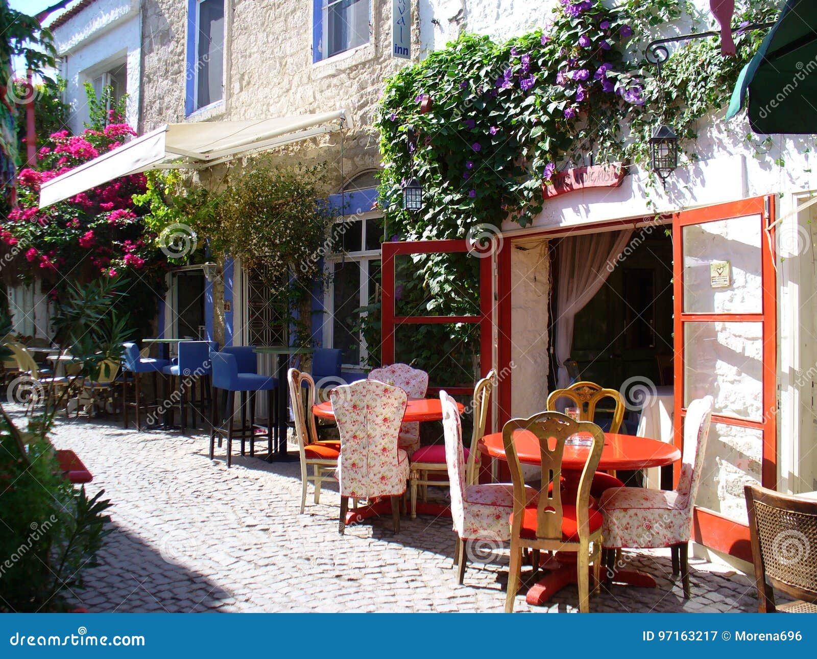 Turkish cafes stock image. Image of colorful, alined - 97163217