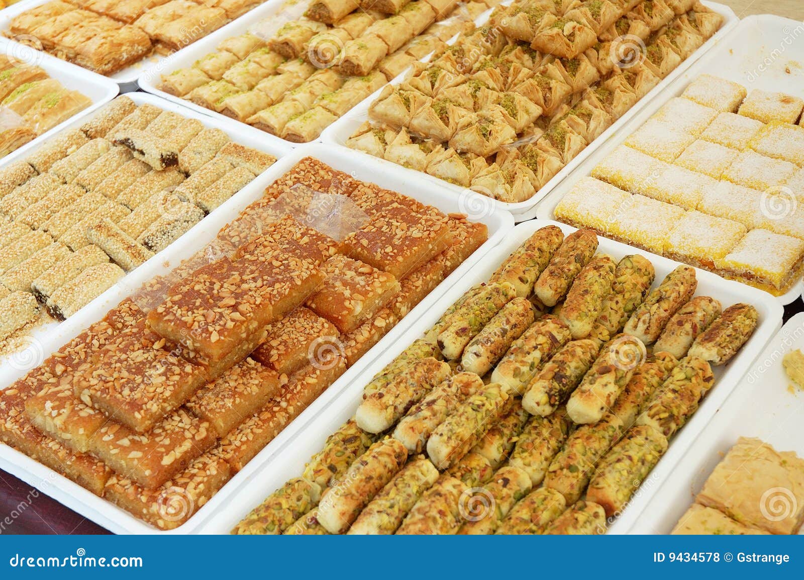 Turkish Cakes stock photo. Image of trays, sweets, turkish - 9434578