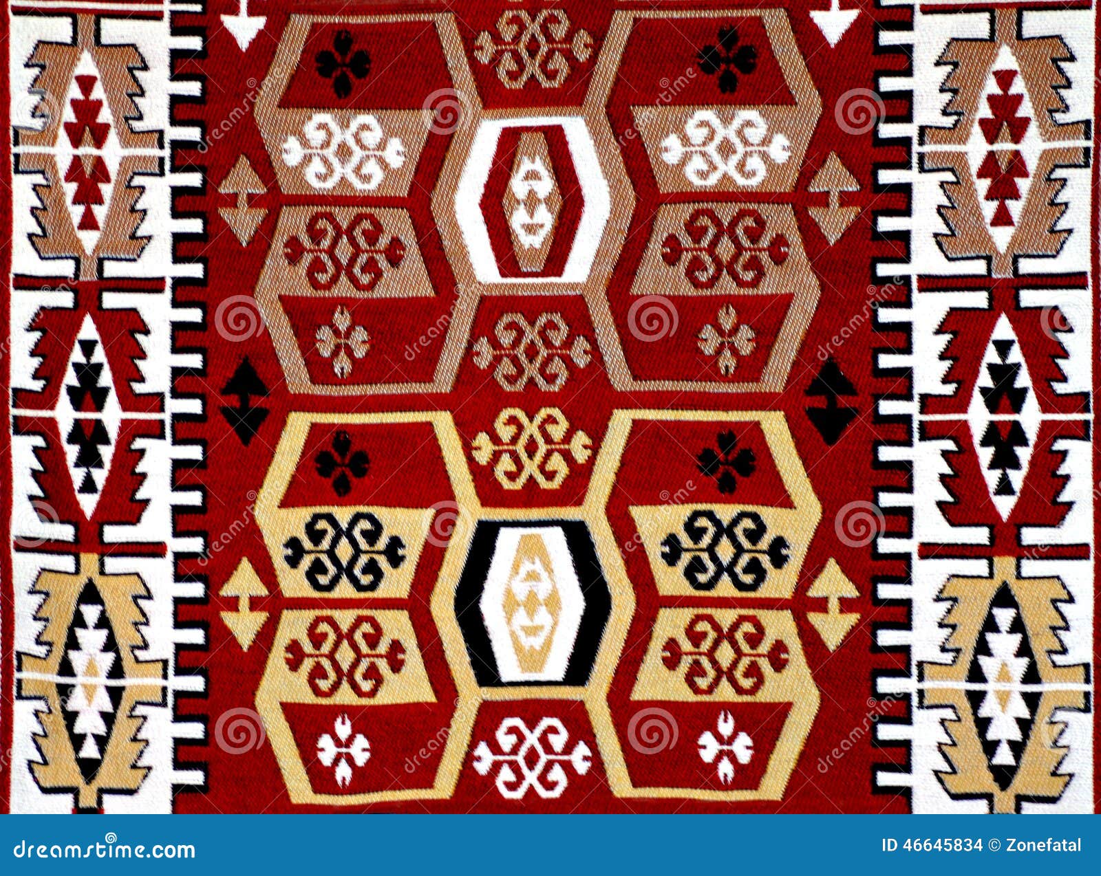 Turkish Carpet Pattern with Motifs Stock Photo - Image of handmade ...