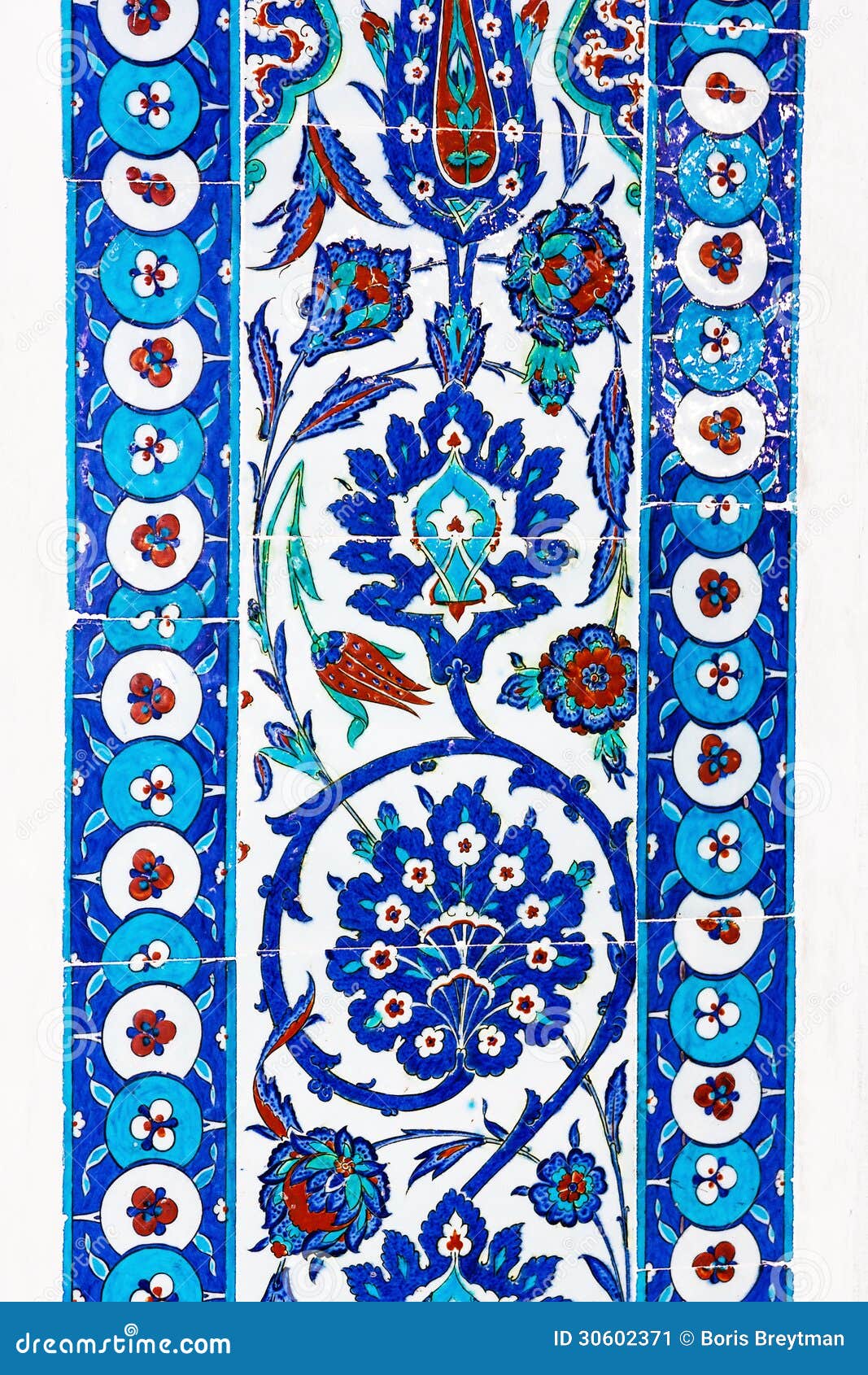 Turkish Ceramic Tiles, Istanbul Stock Image - Image of floral, flowers ...
