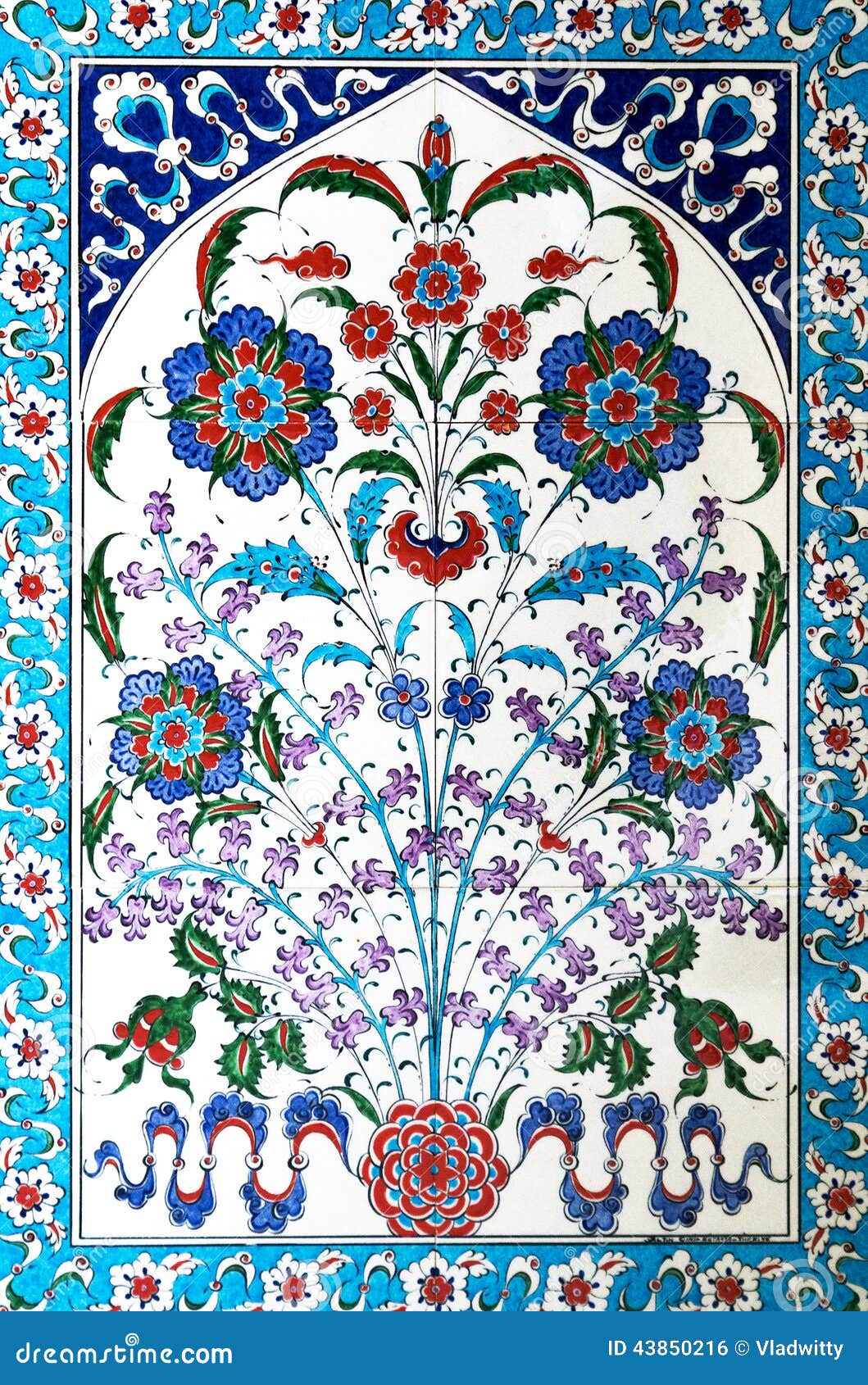 Turkish ceramic tiles stock photo. Image of eastern, antique - 43850216
