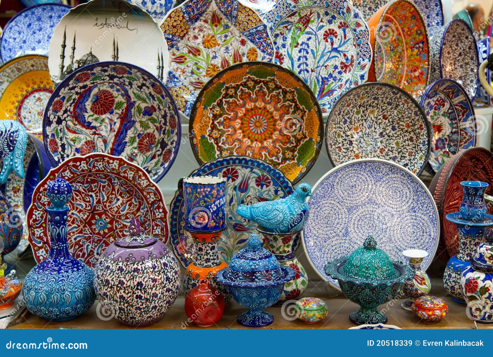 Turkish ceramics stock image. Image of flower, ceramic - 20518339
