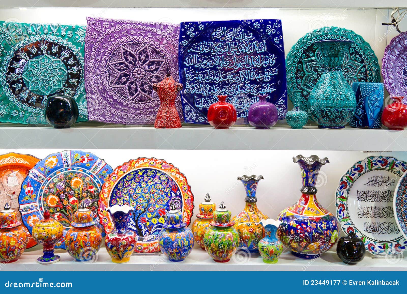 Turkish Ceramics stock image. Image of flower, handicraft - 23449177