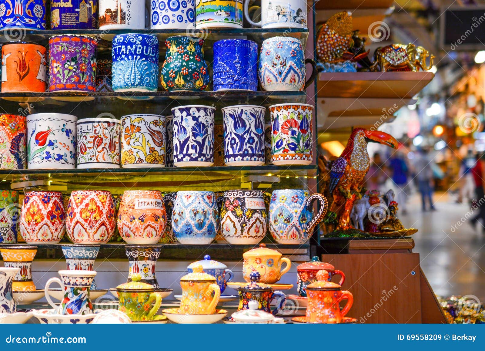 Turkish ceramics stock image. Image of pattern, oriental - 69558209