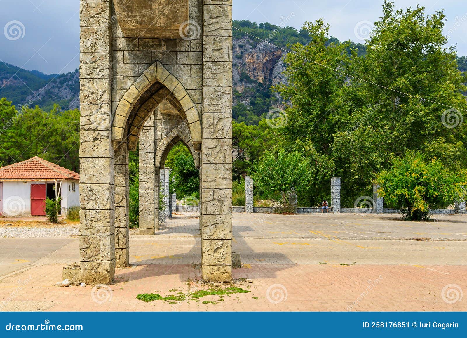 Turkish City Gate in Classical Islamic Architecture Style. Background ...