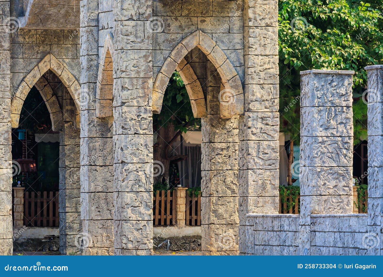 Turkish City Gate in Classical Islamic Architecture Style. Background ...